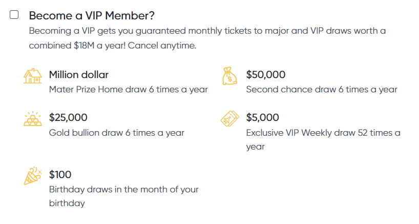 How do I join up as a VIP Member? – Mater Lotteries